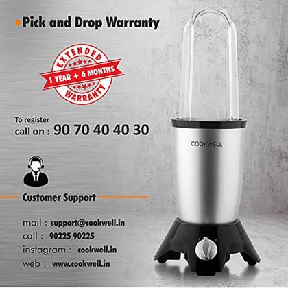Cookwell BULLET Bullet Mixer Grinder, 600 W - JioMart
