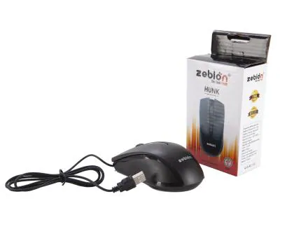 zebion K500 Wired Keyboard + Hunk Wired Optical Mouse Combo Set (Black ...