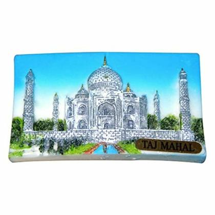 Z Multicolor Polyresin Traditional Design Taj Mahal Fridge Magnet For ...