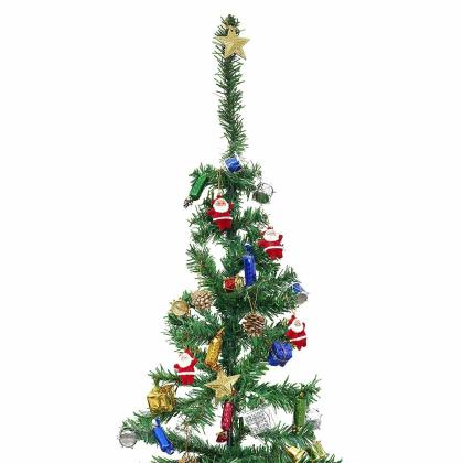 webelkart Combo of 5 FT Foldable Christmas Tree with 101 pcs Christmas ...