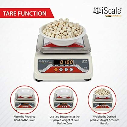 iScale i-03 30kg x 1g Digital Table Top Weighing Scale with Front and Back Red Double Display ...