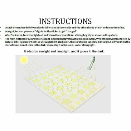 PINDIA Blue Plastic Luminous Fluorescent Glowing Radium Stars Night Sky ...