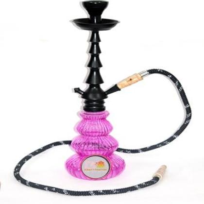 kraftynation Glass Hookah Pot Pink Luna with Pyramid Stem 18 inch Glass ...
