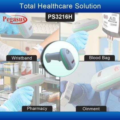 Pegasus PS3216 Health 2D Barcode Scanner,2D,Wireless White,Auto Sensor ...