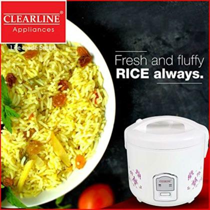 Clearline 1000W 2.8L Rice Cooker, White - JioMart