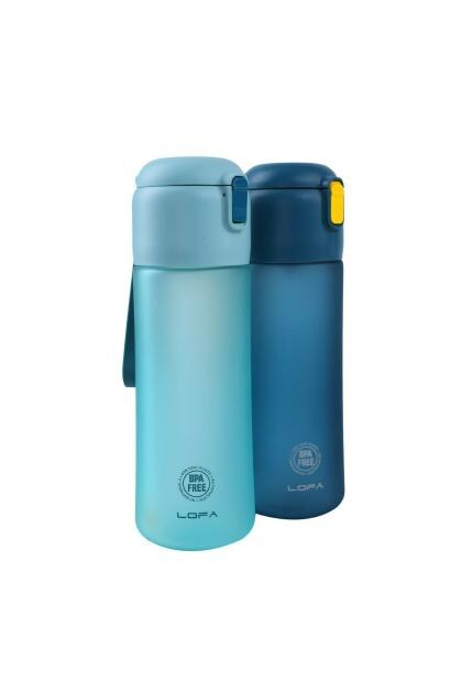 Lofa Blue Polypropylene Leak Proof lockable lid with Push Water Bottle ...