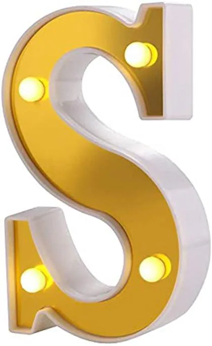Satyam Kraft Gold Marquee Alphabet Shaped Led Light For Home Decoration ...