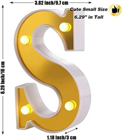 Satyam Kraft Gold Marquee Alphabet Shaped Led Light For Home Decoration ...