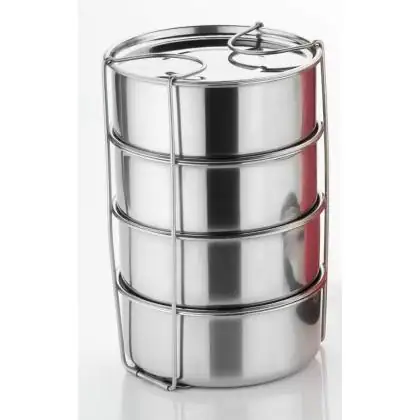 UNICEPT 4 Container Lunch Box tifin Insulated Stainless Steel Outer ...