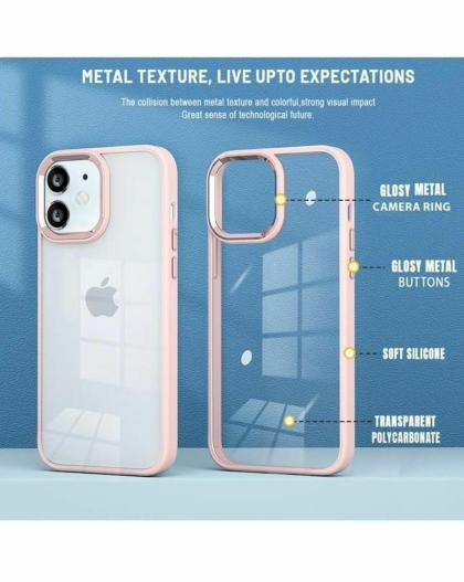 Easkay Iphone 12 Pink Thermoplastic Polyurethane Shock Proof Mobile ...