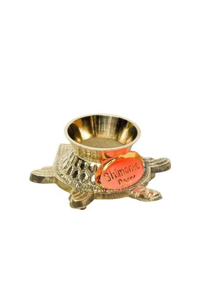 Bhimonee Decor Gold Brass Shankh Stand for Pooja Room Decor 1 inch ...