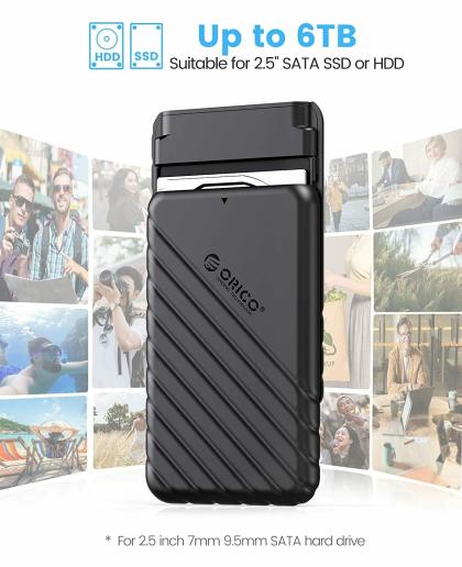 ORICO 2.5 inch External Hard Drive Enclosure 25PW1-U3-BK for SATA HDD ...