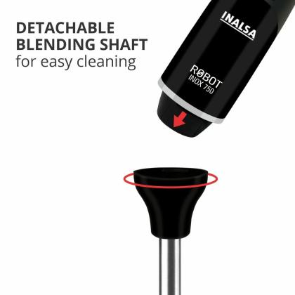Inalsa Robot Inox 750S, 750W Hand Blender with Powerful Super Silent ...