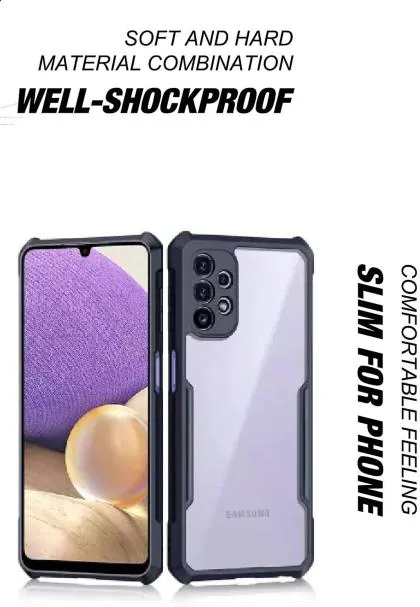 Leyon Black Rubber, Plastic Back Cover For Samsung Galaxy M32 5G - JioMart