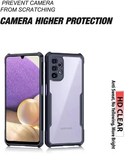 Leyon Black Rubber, Plastic Back Cover For Samsung Galaxy M32 5G - JioMart