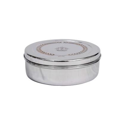 Stardom Stainless Steel Shaped Roti Dabba with Lid 1350 ml - JioMart