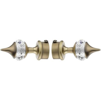 GLOXY Aluminium Single Diamond Curtain Brackets Parda Holders with ...