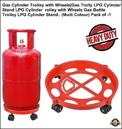 PANCHANAN Gas Cylinder Stands, LPG Cylinder Trolley Easily Movable ...