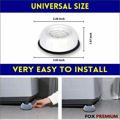 ARNI White Plastic Anti Vibration Washing Machine Stand - JioMart