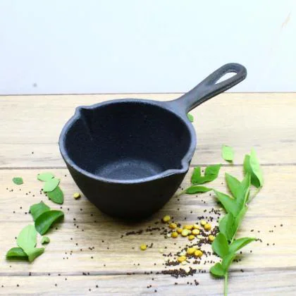 Trilonium Pre-Seasoned Cast Iron Tadka Pan | Tempering Pan 12cm - JioMart