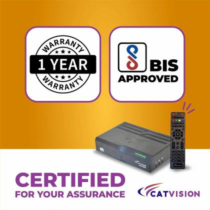 Catvision DD Free Dish DTH MPEG4 HD Set Top Box for 115+ FREE TV Channels - JioMart