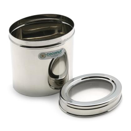 Coconut Oval Stainless Steel Canister with See Thru Lid 1200 ml (E22 ...