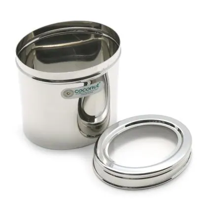 Coconut Oval Stainless Steel Canister with See Thru Lid 1200 ml (E22 ...