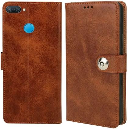 AmericHome Oppo A5s Model CPH1909, CPH1920 Brown Artificial Leather ...
