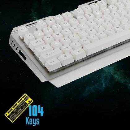 Zebronics Zeb-Transformer Gaming Keyboard and Mouse Combo (White) - JioMart