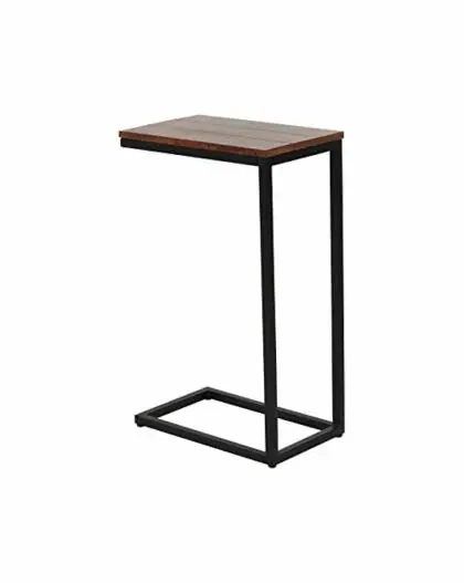 AVA DESIGNZ Brown And Black Metal C Shape Table (40. 2 x 25. 4 CM) - JioMart