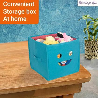 PrettyKrafts Smiley Emoticon Multiutility Storage Box, Toy Organizer ...