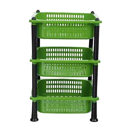 VM BOND Multipurpose Plastic Rack For Fruits/Vegetables Kitchen Rack |3 ...
