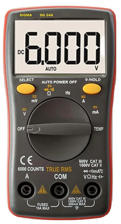 Sigma Instruments True Rms 24A Digital Multimeter with Calibration ...