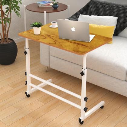 Kawachi Portable Height Adjustable Laptop Study Table Bedside Patient Tray Overbed Table Beige ...