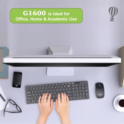 ZEBION G1600 Wireless Keyboard Mouse Combo with Nano Receiver, Slim ...