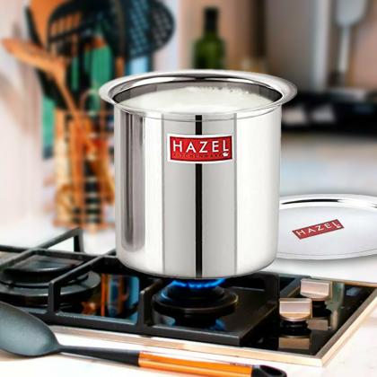 HAZEL Steel Milk Pot with Lid | Stainless Steel Milk Boiler Container ...