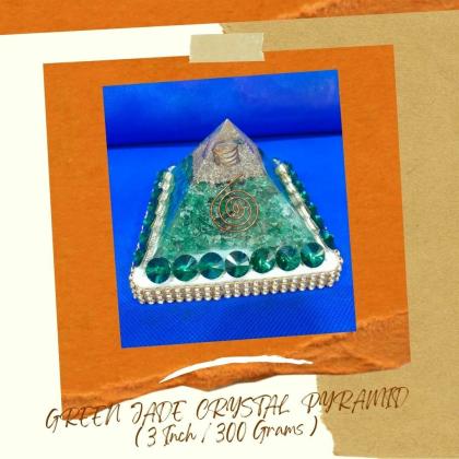 VSP VASTU SAMADHAN - 119 GREEN JADE CRYSTAL PYRAMID for Reiki Healing ...