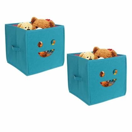 PrettyKrafts Smiley Emoticon Multiutility Storage Box, Toy Organizer ...