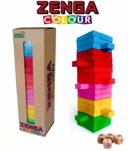 Sanjary Multicolor Wood Wooden Zenga Color Block Creativity ...