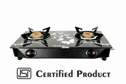 Sigri-Wala 2 Burner Designer Toughened Glass Manual Gas Stove - JioMart