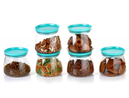 User Choise Blue Plastic Handi Storage Container 900 ml (Set of 6 ...