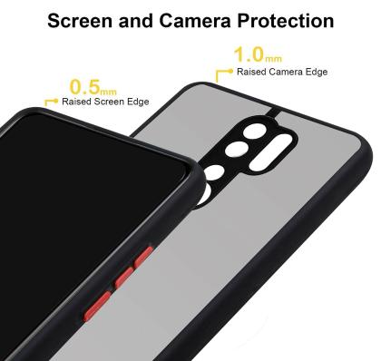 INDIACASE Mi Poco F1 Black Translucent, Shockproof, Hard Back Cover ...