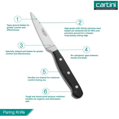 Cartini Stainless Steel Professional Paring Knife - JioMart