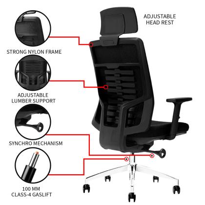 The Office Room Scales High Back Office Chairs with 2D Adjustable ...