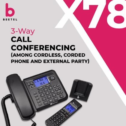 Beetel X78 Black Cordless Landline Phone - JioMart