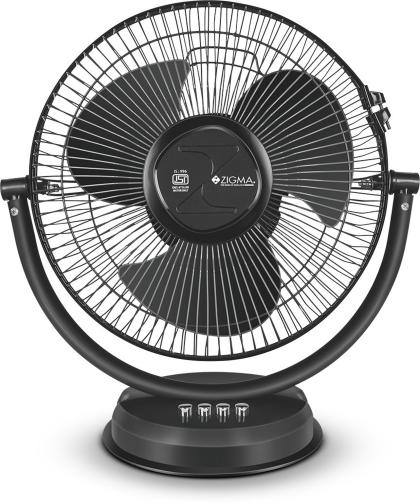 Zigma Tiktik 300 Mm 3 Blade Ultra High Speed Table Fan, Black - JioMart