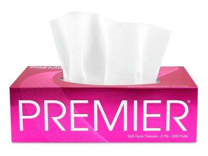 Premier Paper 2 Ply Soft Face Tissue Box 100 Pulls (Pack of 8) - JioMart