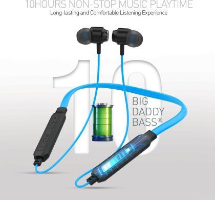Ubon CL-20FB Blue In the Ear Built-In 6Hrs Wireless Neckband Bluetooth ...