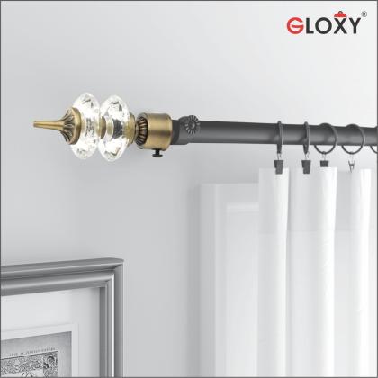 GLOXY ENTERPRISE Aluminium Double Diamond Curtain Brackets Parda ...