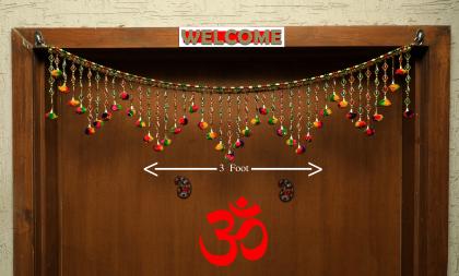 Narya Traditional Plastic Handmade Door Jumar Toran Bandhanwal for Home ...